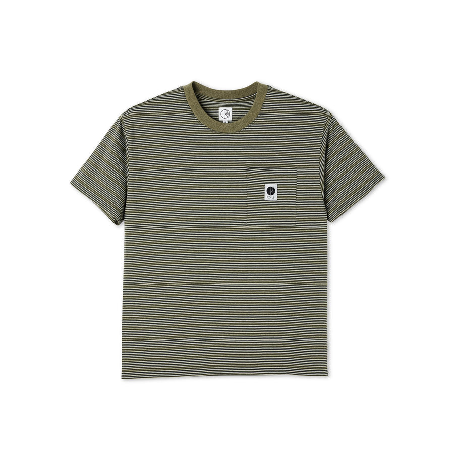 Pocket Tee | Stripe - Army Green – Polar Skate Co.